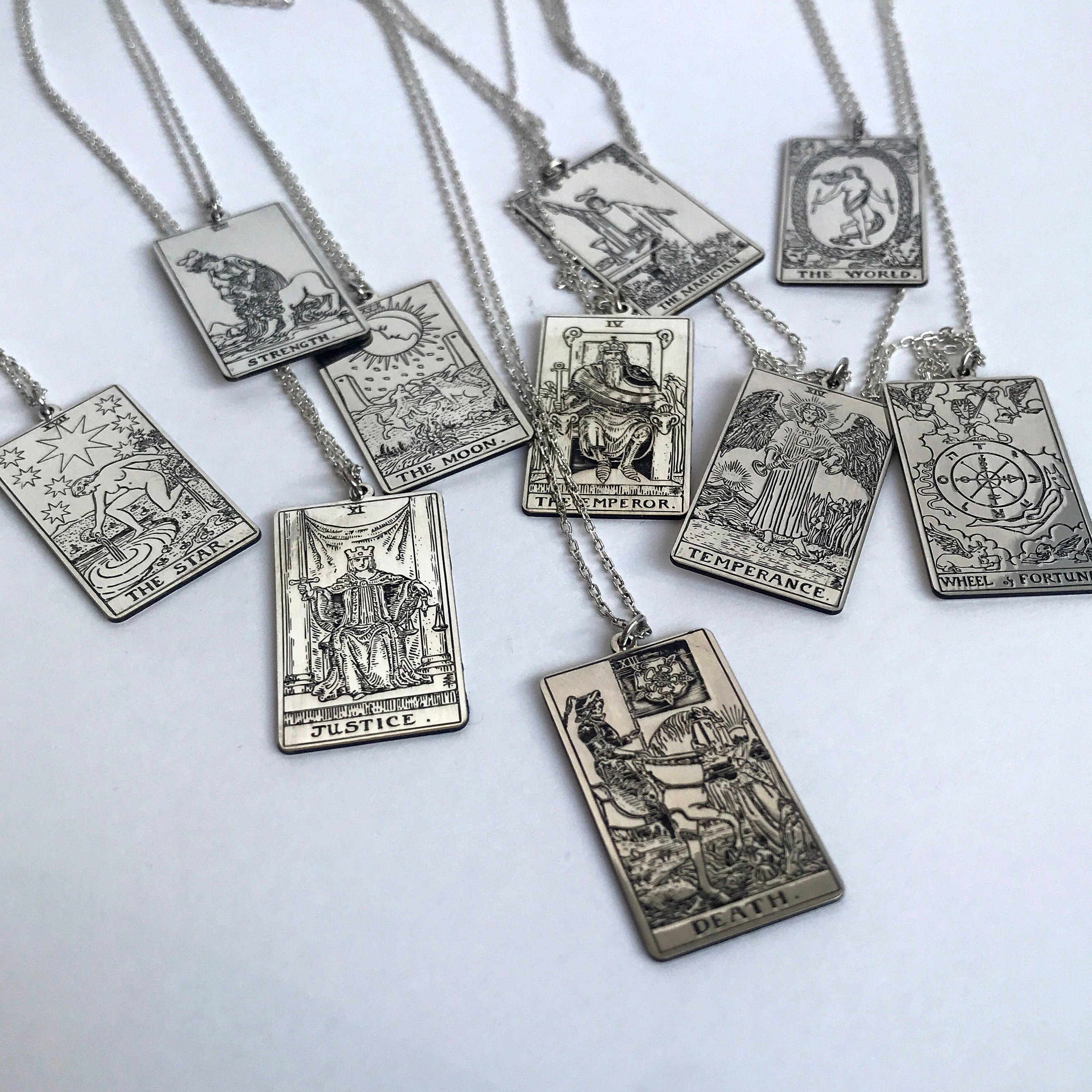 Temperance Tarot Card Necklace, Personalized Tarot Pendant, Tarot Deck ...