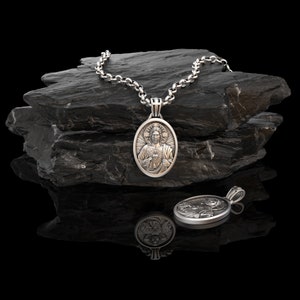 Silver Jesus Christ Necklace, Jesus Signet Ring, Religious Silver ...