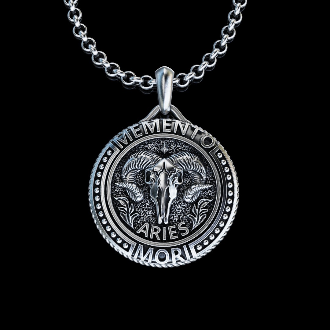 Silver Aries Zodiac Sign Necklace, Aries Horoscope Pendant, Aries ...