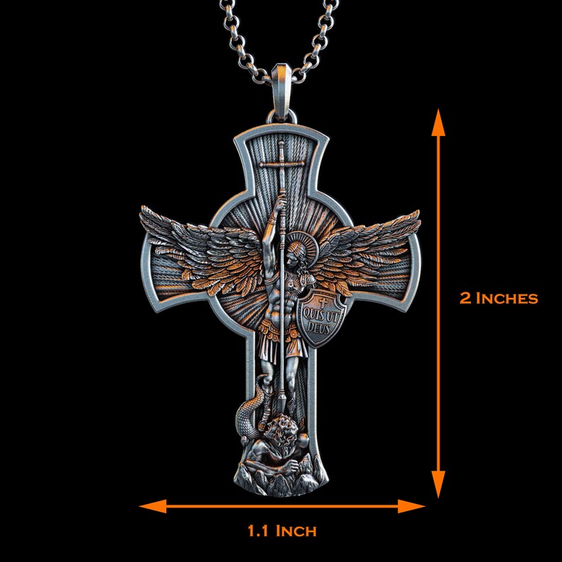 Personalized Archangel Saint Michael Necklace Orthodox Shield - Etsy