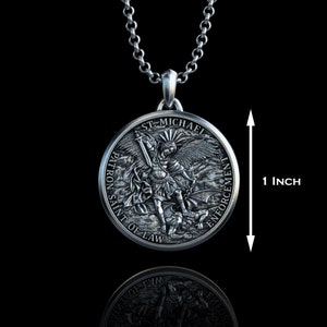 Handmade Archangel Saint Michael Necklace, Personalized Silver ...