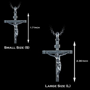 Personalized Silver Jesus Cross Necklace, Handmade Crucifixion of Jesus ...