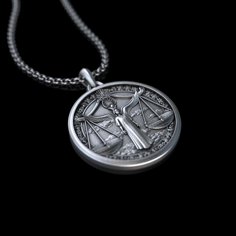 Personalized Libra Zodiac Sign Silver Necklace Libra - Etsy