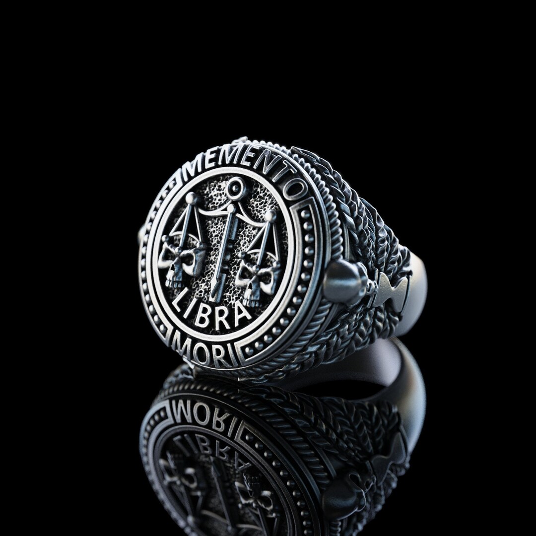 Libra Zodiac Sign Silver Ring, Astrological Sign Libra Ring, Zodiac ...
