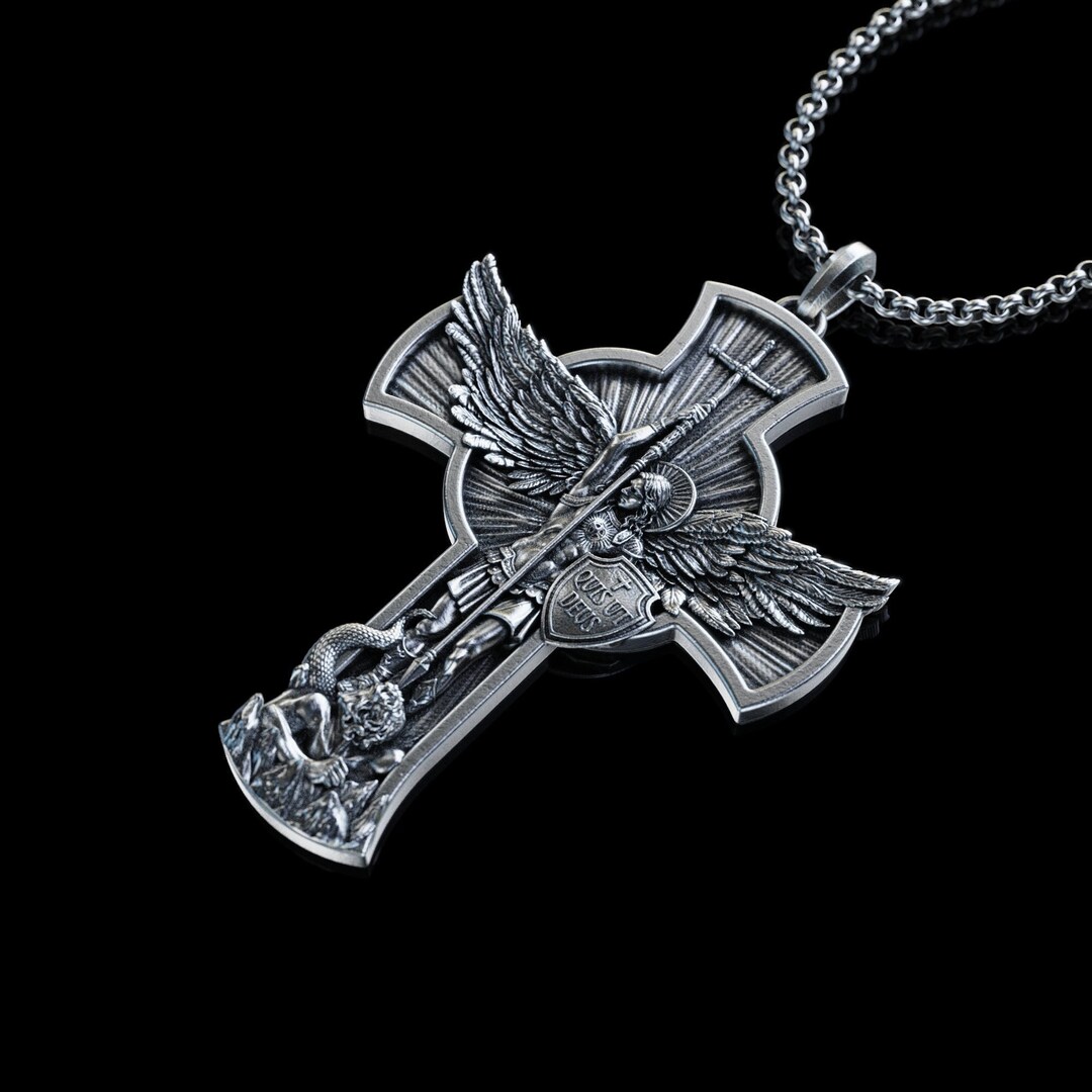 Handmade Archangel Saint Michael Necklace, Personalized Archangel ...