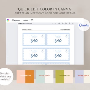 Editable Shelf Price Card Template: Craft Fair Display Signage (canva ...