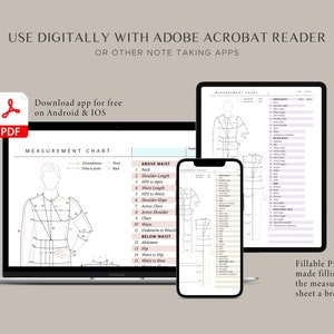 Printable Men Body Size Chart | Pastel Fillable Men Measurement Form ...