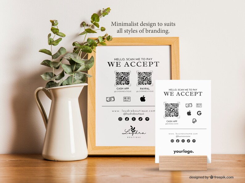 Scan to Pay QR Code Sign for Craft Show Display Payment Sign Canva ...