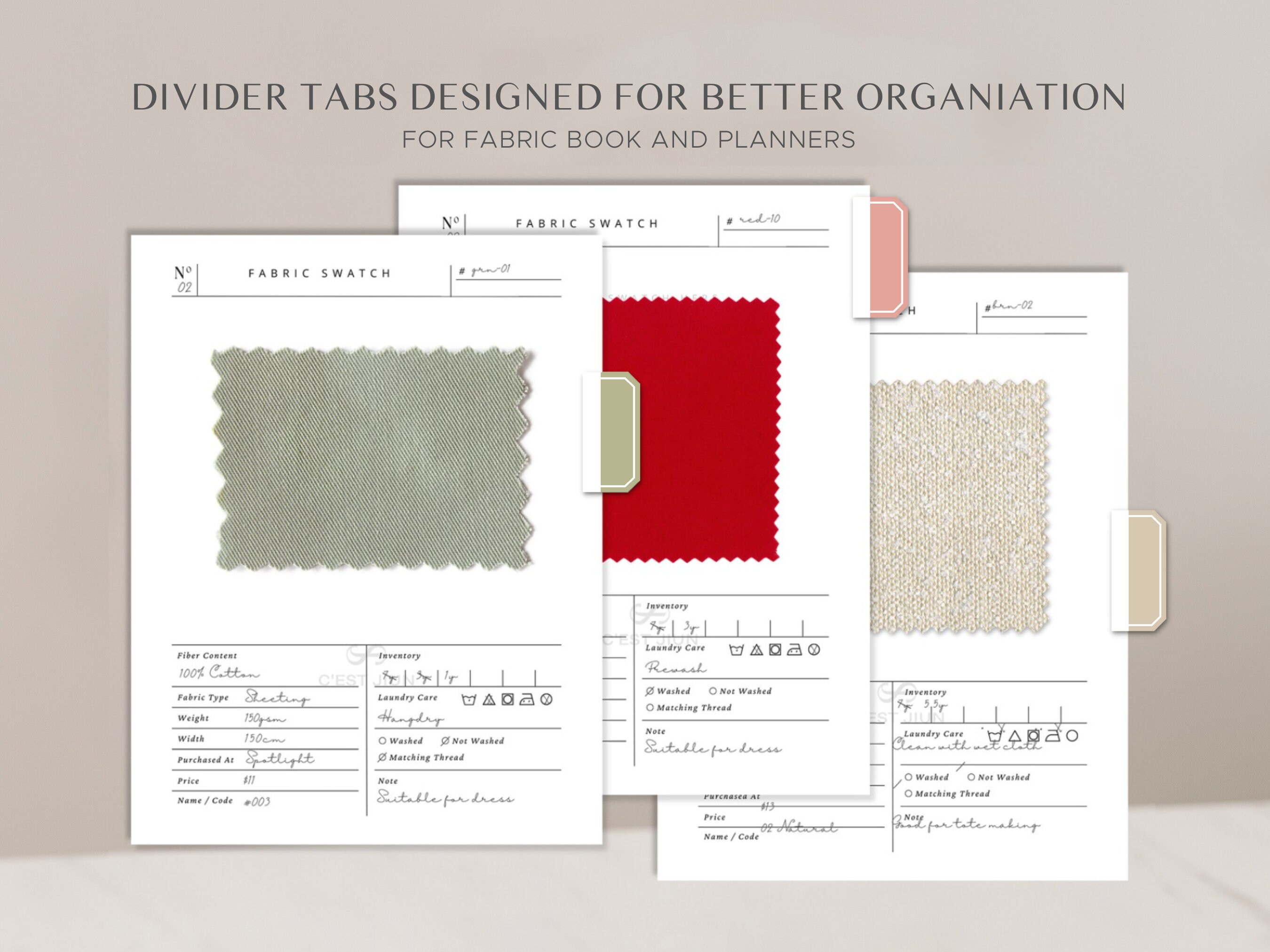 Printable Editable Tab Dividers Template Monthly Planner Stickers ...