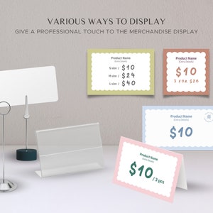Editable Shelf Price Card Template: Craft Fair Display Signage (canva ...