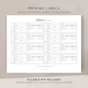 Fabric Labels With Care Instructions | Instant Download PDF Files ...
