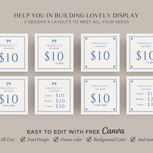 Editable Shelf Price Card Template: Cottage Core Craft Fair Display in ...