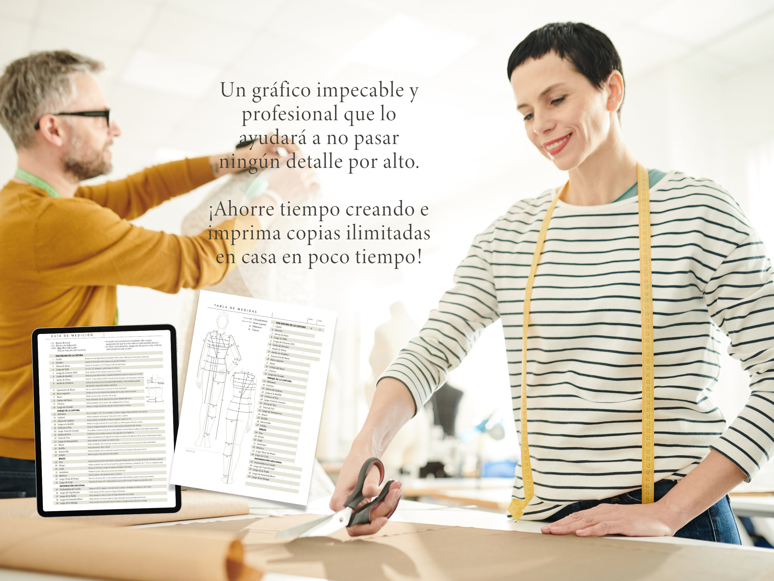 Printable Measurement Sheet Spanish | Fillable PDF Women Size Chart ...