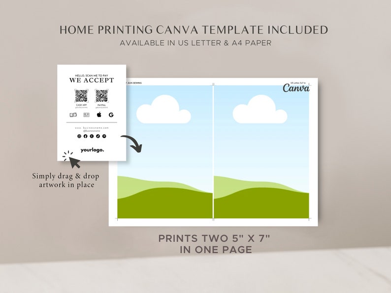 Scan to Pay QR Code Sign for Craft Show Display Payment Sign Canva ...