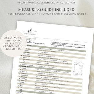 Men's Body Measurement Form PDF: Fillable Chart With Logo (US Letter ...