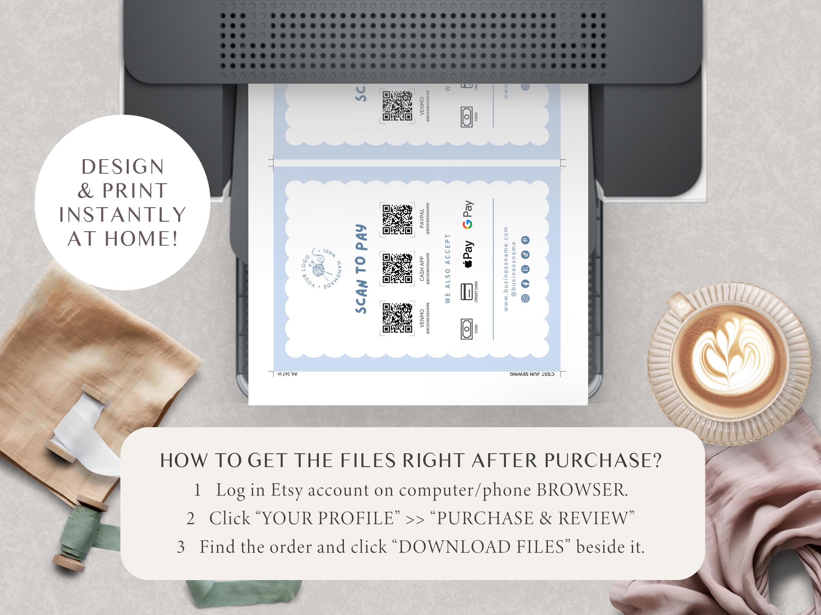 Scan to Pay QR Code Sign: Craft Show Payment Display Canva Template ...
