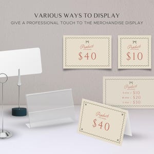 Editable Shelf Price Card Template: Vintage Craft Fair Display (DIY in ...