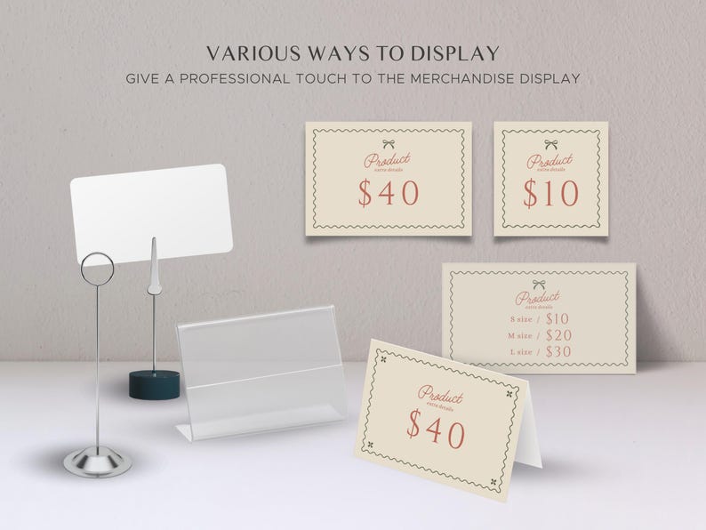 Editable Shelf Price Card Template: Vintage Craft Fair Display (DIY in ...