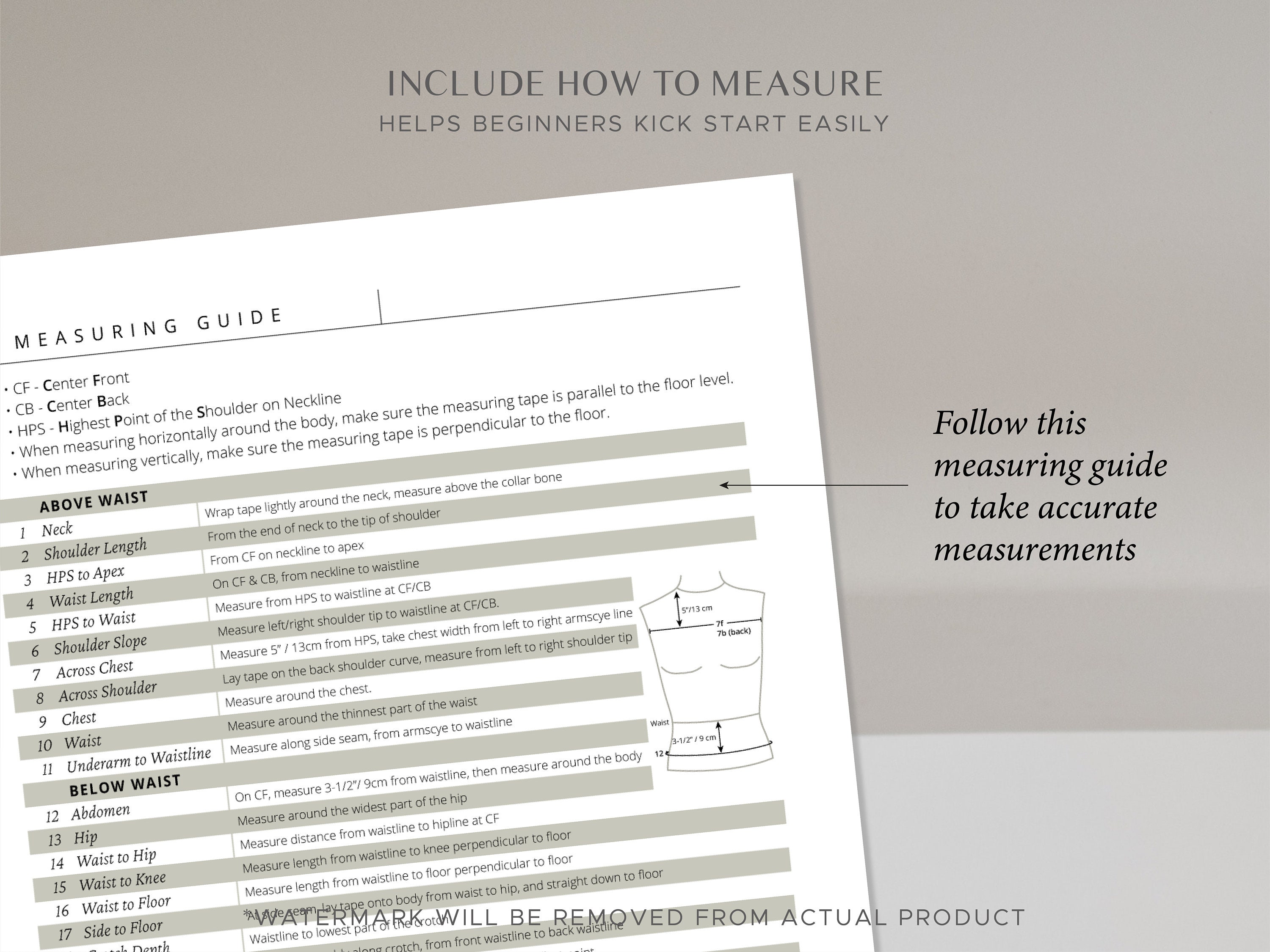 Printable Men Body Size Chart | Fillable Men Measurement Form | PDF ...