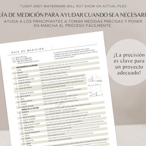 Printable Measurement Sheet Spanish | Fillable PDF Women Size Chart ...