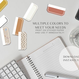 Printable Editable Tab Dividers Template | Monthly Planner Stickers ...