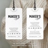16 Printable Tags for Handmade Items With Care Instructions Kraft Tags ...
