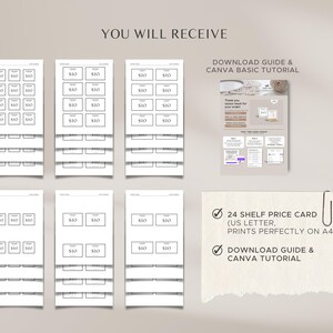 Editable Shelf Price Card Template: Minimalist Craft Fair Display ...