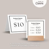 Mini Product Price Tag Template, 4.5x3cm, 36 per Sheet, Digital ...