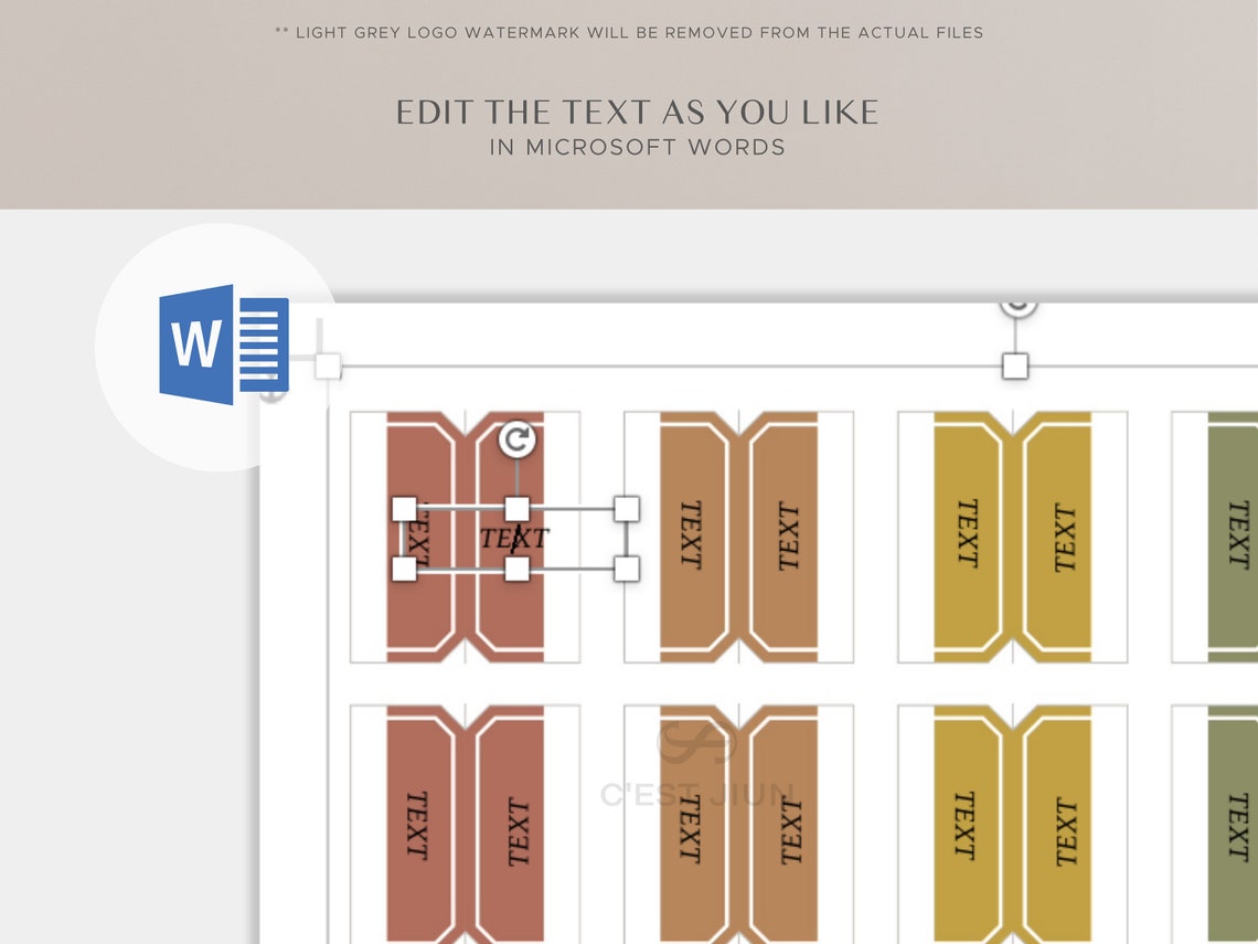 Printable Editable Tab Dividers Template Monthly Planner | Etsy