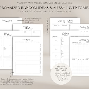 Printable Sewing Planner | Project Planner, Fabric Swatch Book & Weekly ...