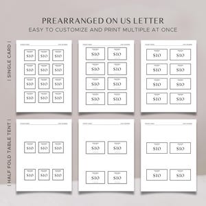 Editable Shelf Price Card Template: Minimalist Craft Fair Display ...