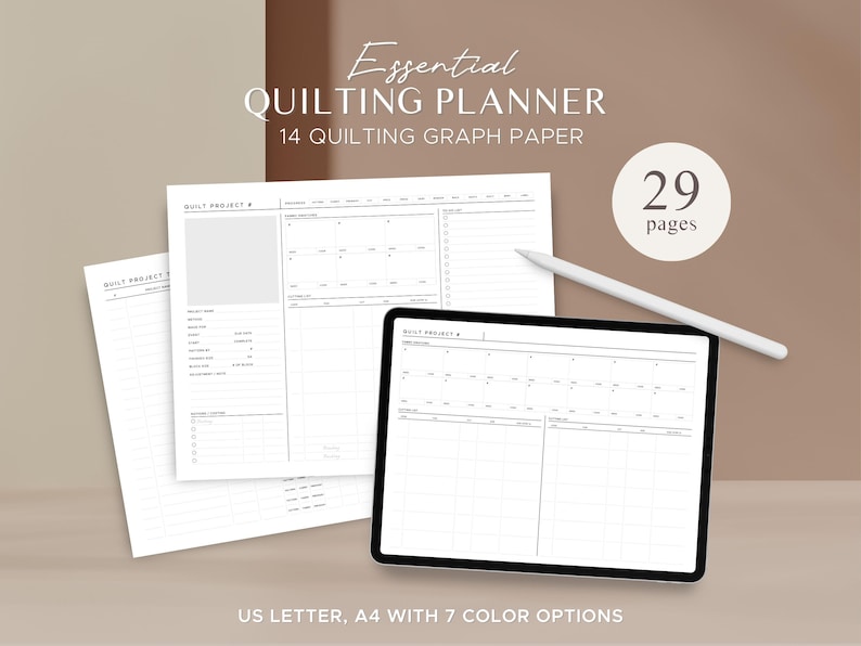 Quilting Planner | Printable Quilters Journal | Gifts for Quilters ...