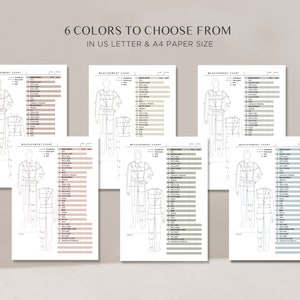 Printable Men Body Size Chart | Fillable Men Measurement Form | PDF ...