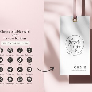 Editable Laundry Care Hang Tags: Craft Business Washing Instruction ...
