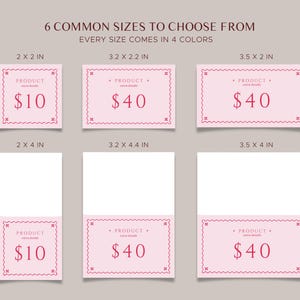 Editable Pink Shelf Price Card Template: Craft Fair Display (canva) - Etsy