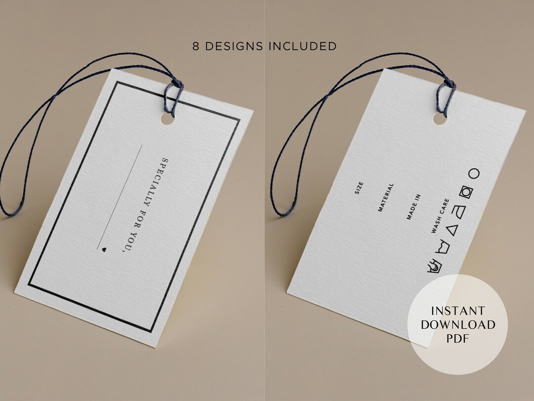 Printable Care Instructions Label Tag for Handmade Items | Gift Tag ...