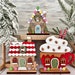 Gingerbread Christmas Houses / Standing Christmas Cottages / Gumdrop ...