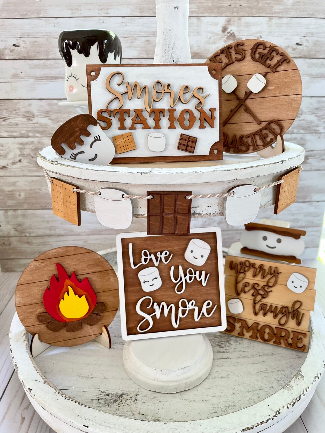 Smores Tiered Tray / Tiered Tray Decor/ Smores Bundle / Summer Decor ...