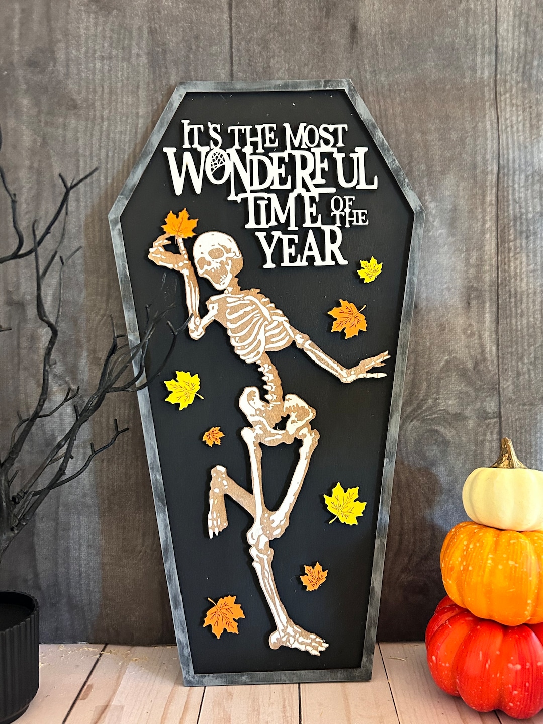 Dancing Skeleton Sign Halloween Skeleton Sign Farmhouse - Etsy