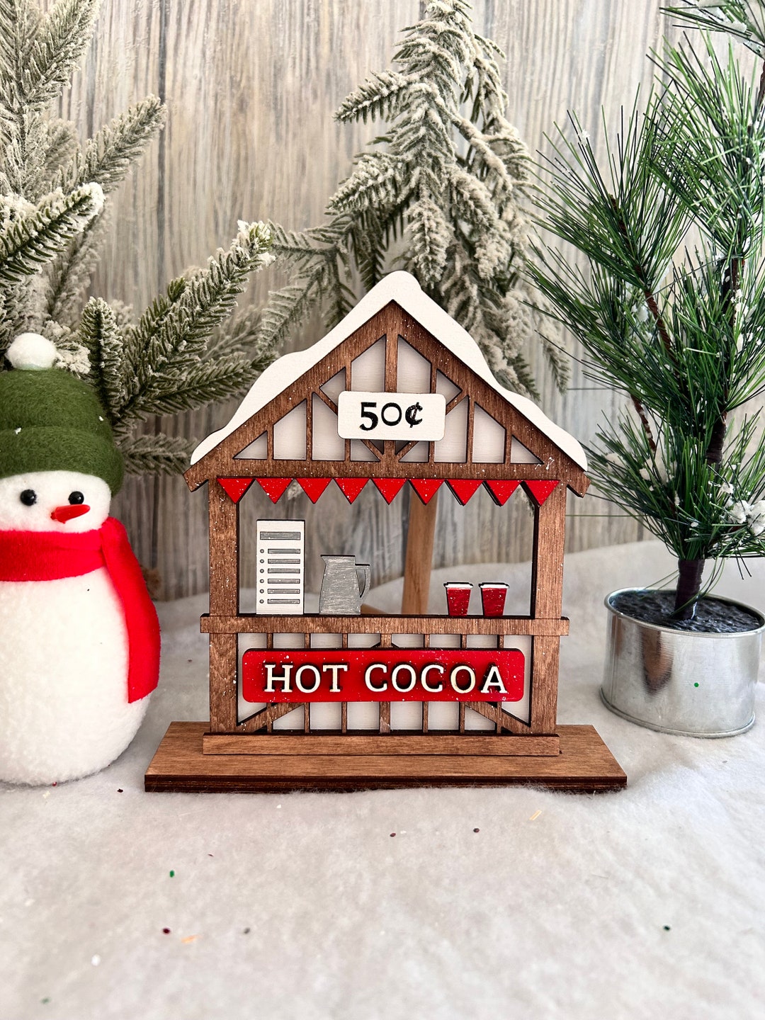 Hot Cocoa Bar for Tiered Tray, Hot Cocoa Decor, Hot Cocoa Stand, Winter ...