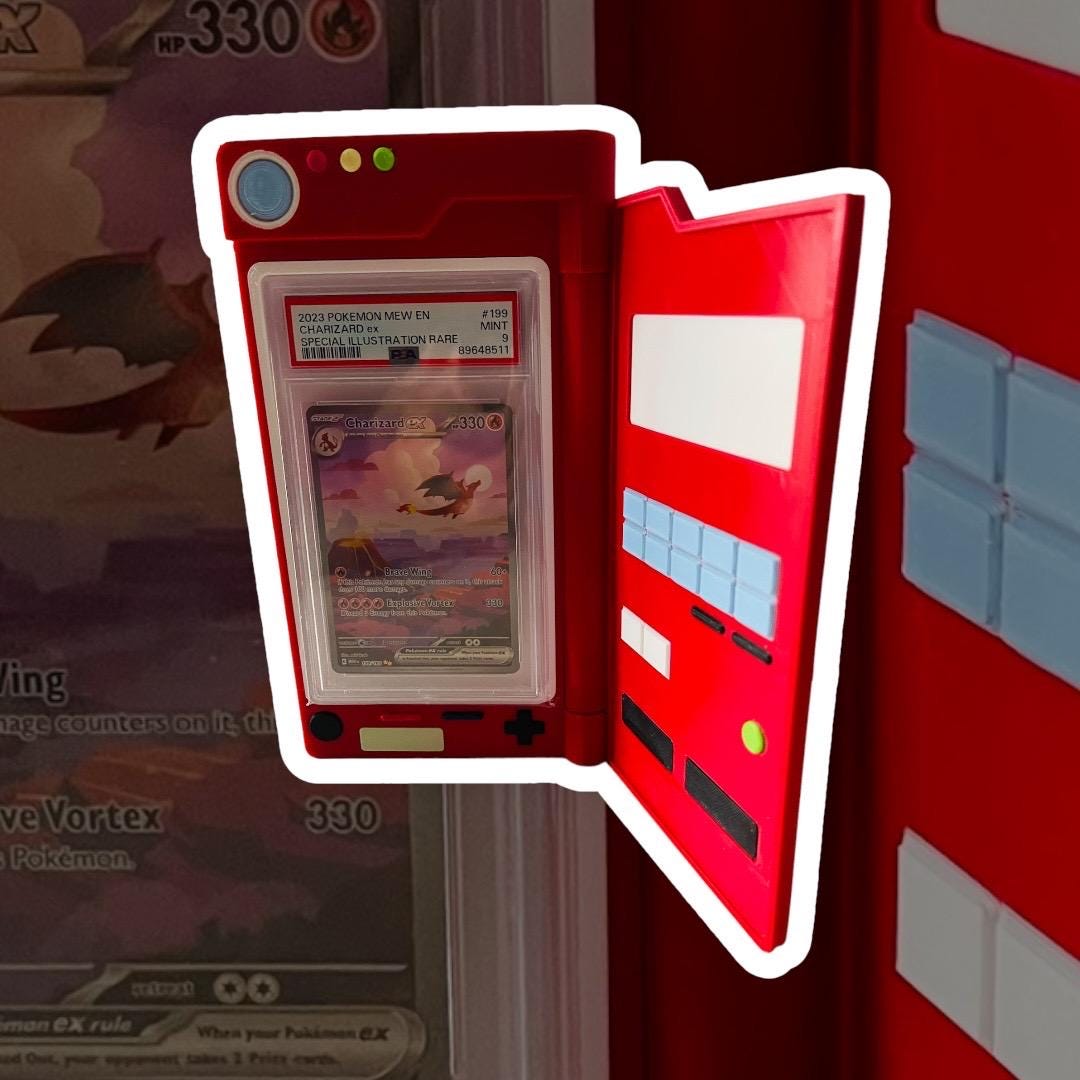 POKEMON TCG Pokédex Display Stand Mystery Card PSA great Gift Idea - Etsy