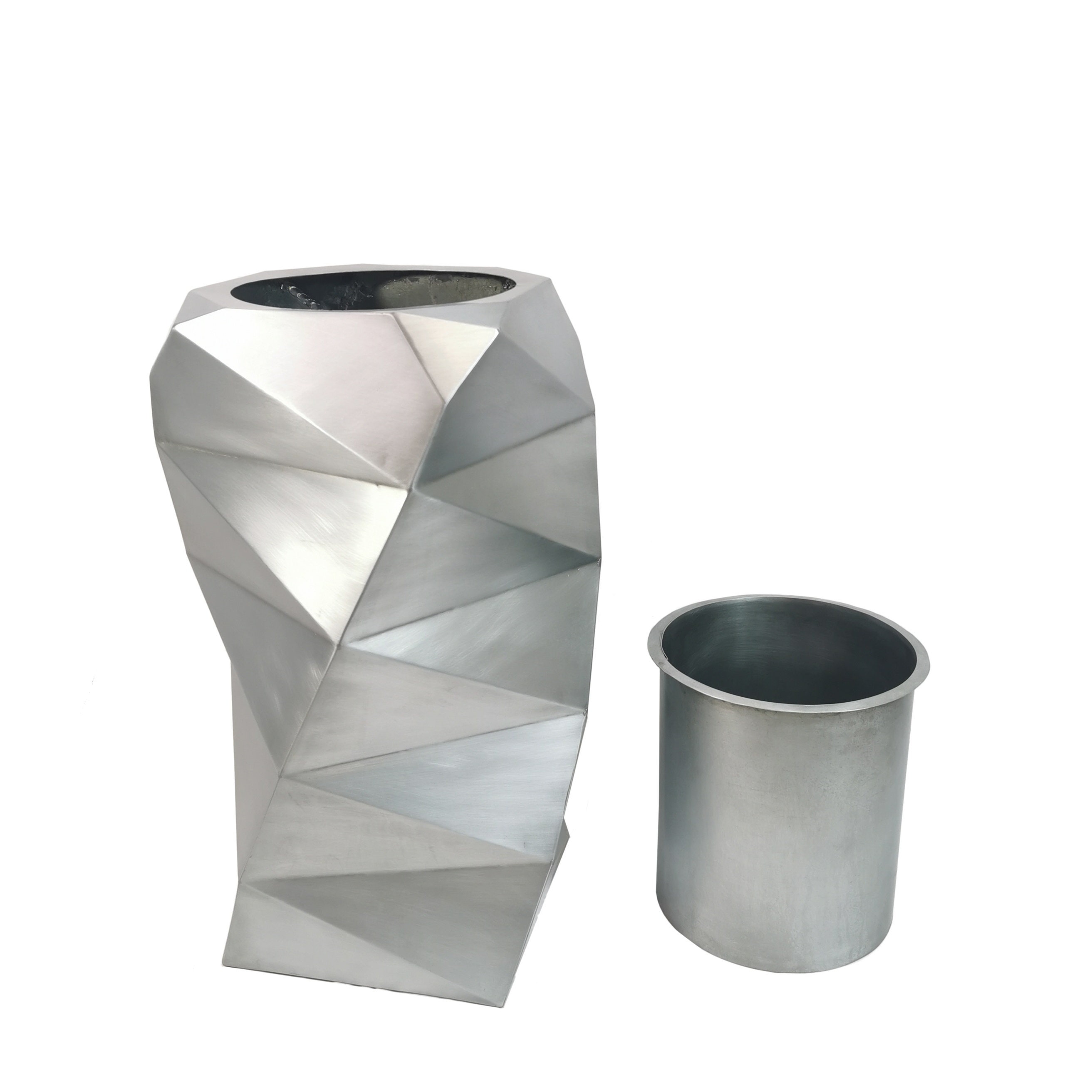 Modern Design Flower Pot in Tornado-shaped Zinc Height 55cm - Etsy