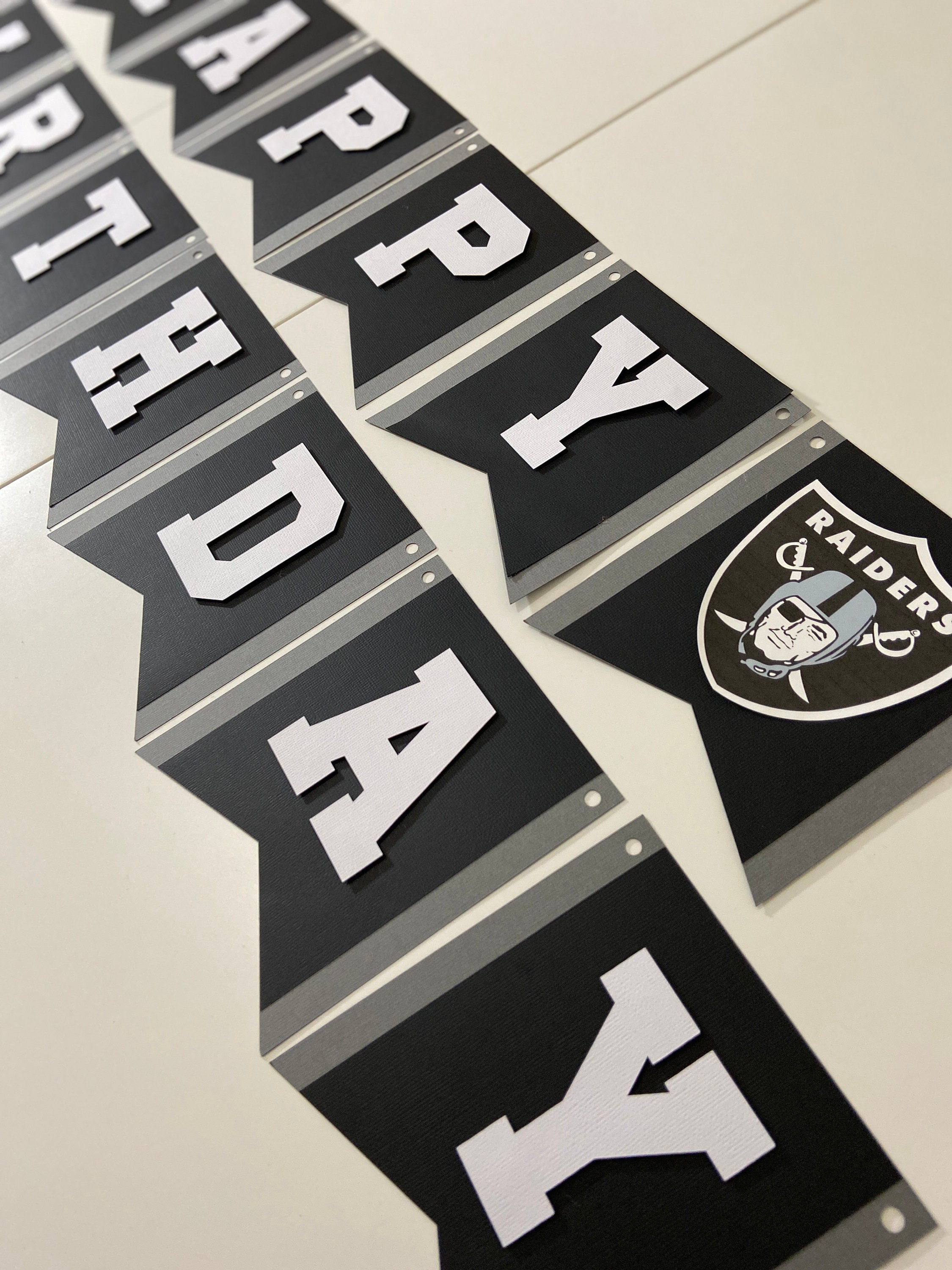 Raiders Birthday Banner | Etsy