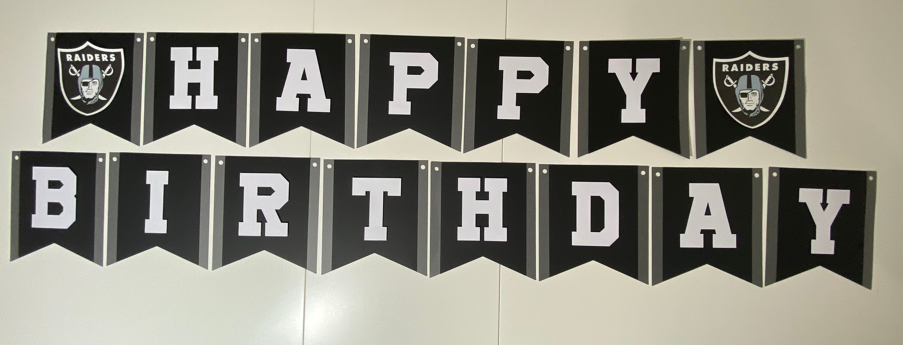 Raiders Birthday Banner | Etsy