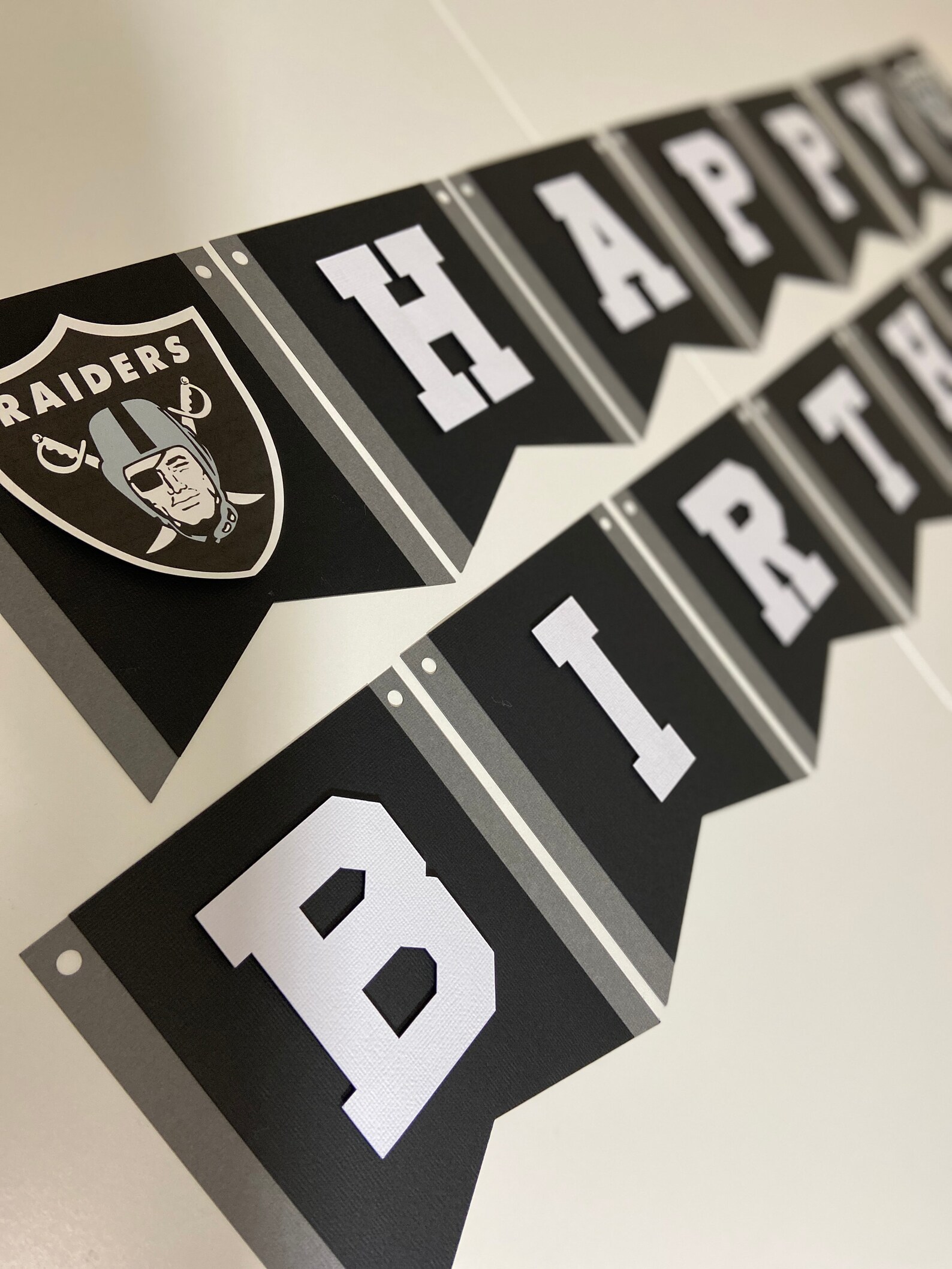 Raiders Birthday Banner | Etsy