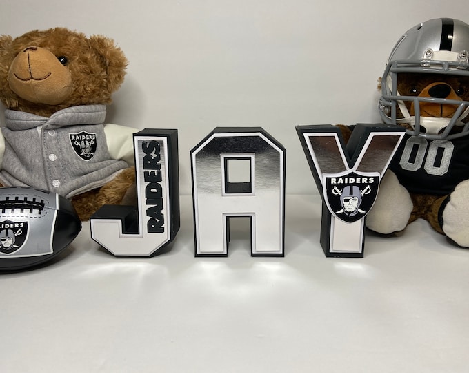 Raiders 3D Letters/raiders Decor/raider Baby/raider Party - Etsy