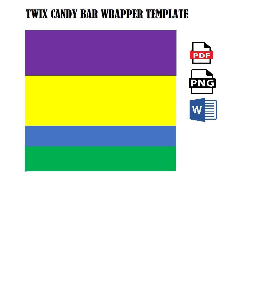 Twix Candy Bar Wrapper Template/ Party Favor/custom Snacks - Etsy