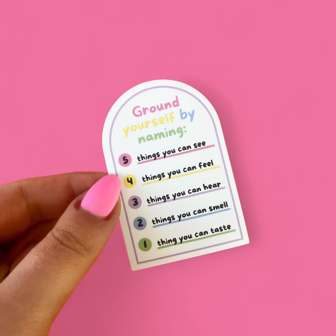 54321 Grounding Sticker - Features Grounding Exercise to Help With ...