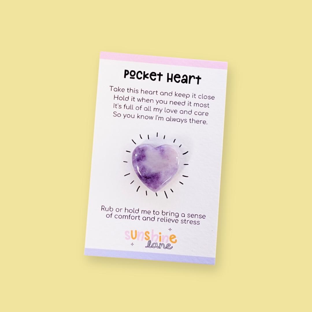Pocket Heart, Worry Stone, Thinking of You Gift, Gift for Anxiety ...