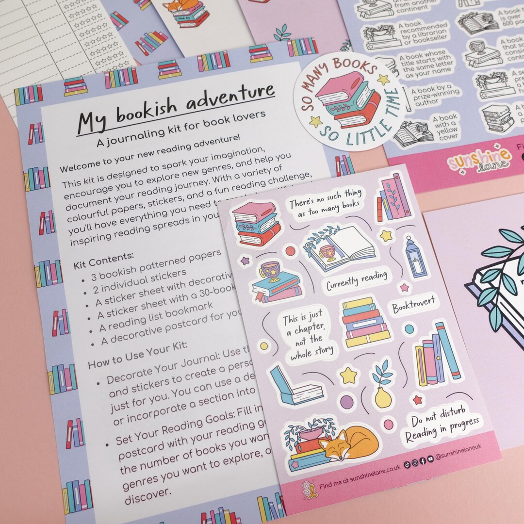 My Bookish Adventure: A Journaling Kit for Book Lovers - 30 Book ...